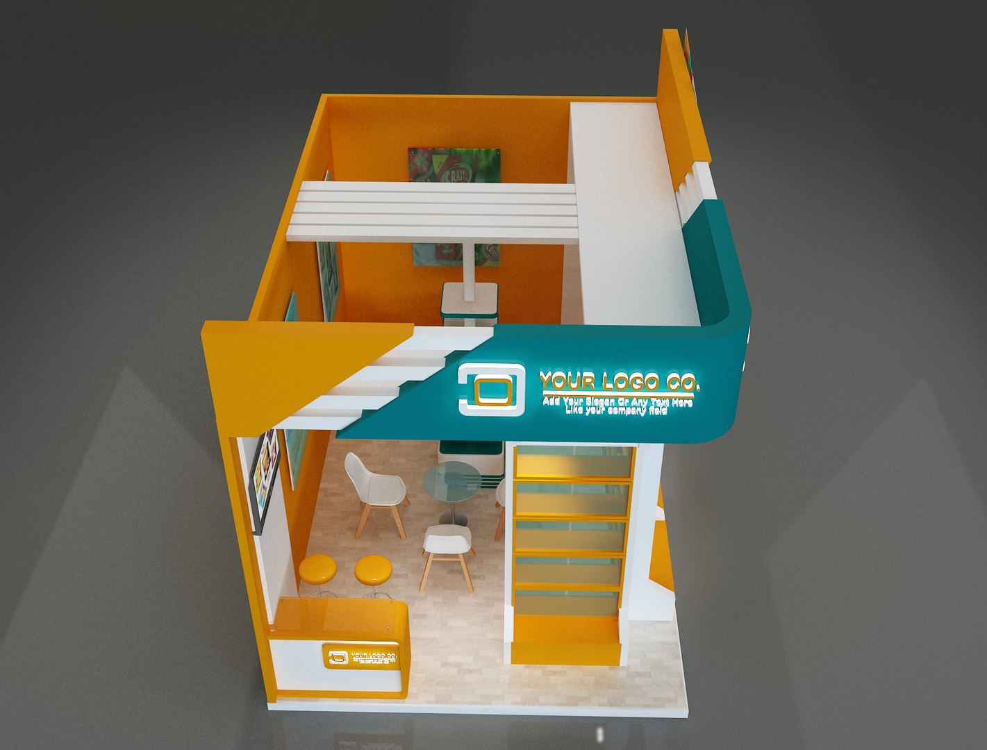 3D Booth Exhibition Stand A622c Model - TurboSquid 2159677