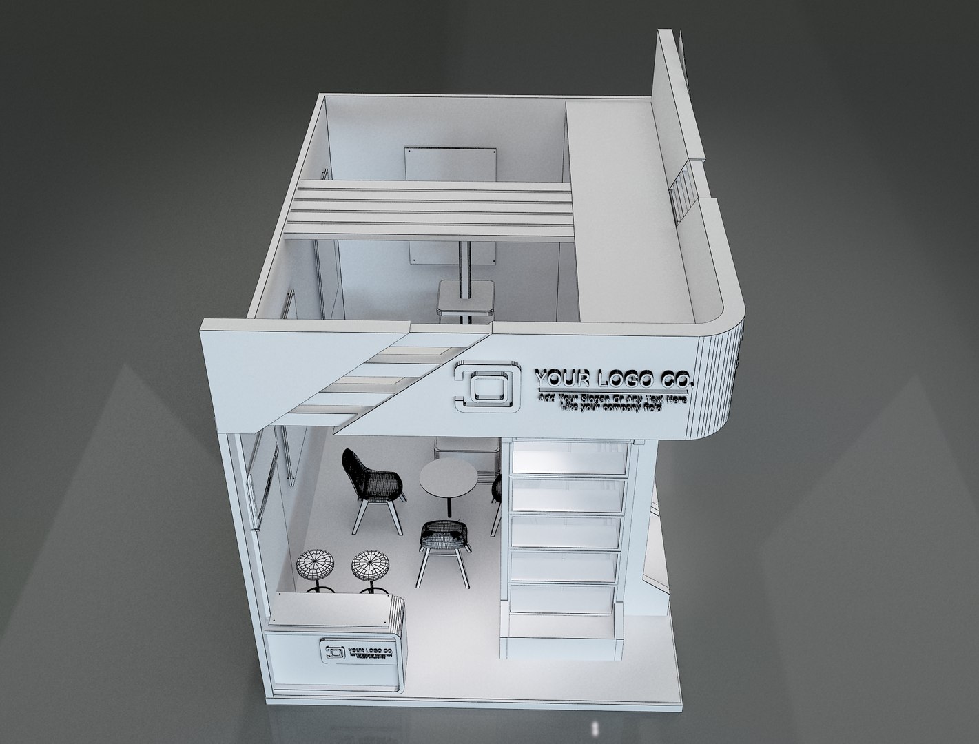 3D Booth Exhibition Stand A622c Model - TurboSquid 2159677