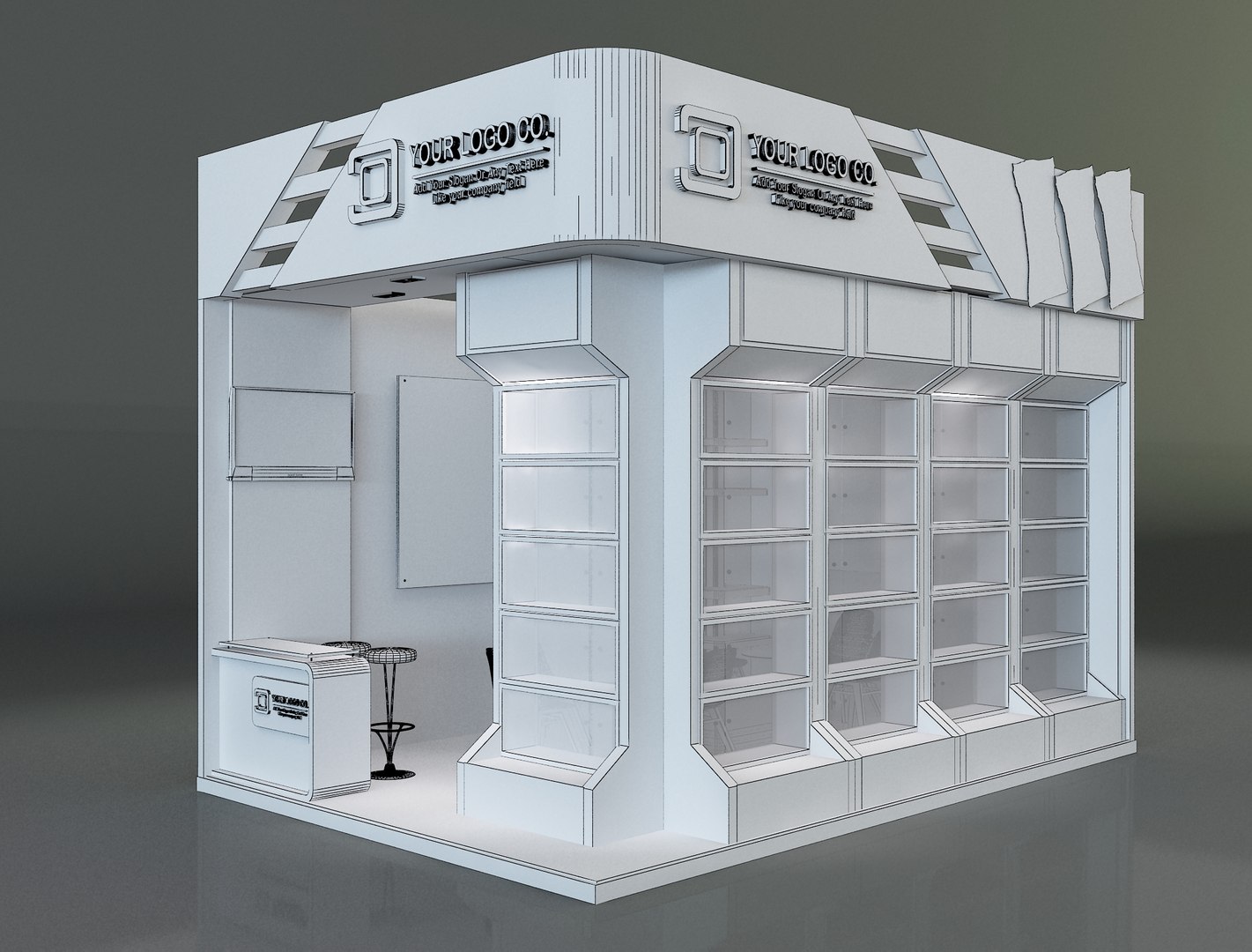 3D Booth Exhibition Stand A622c Model - TurboSquid 2159677