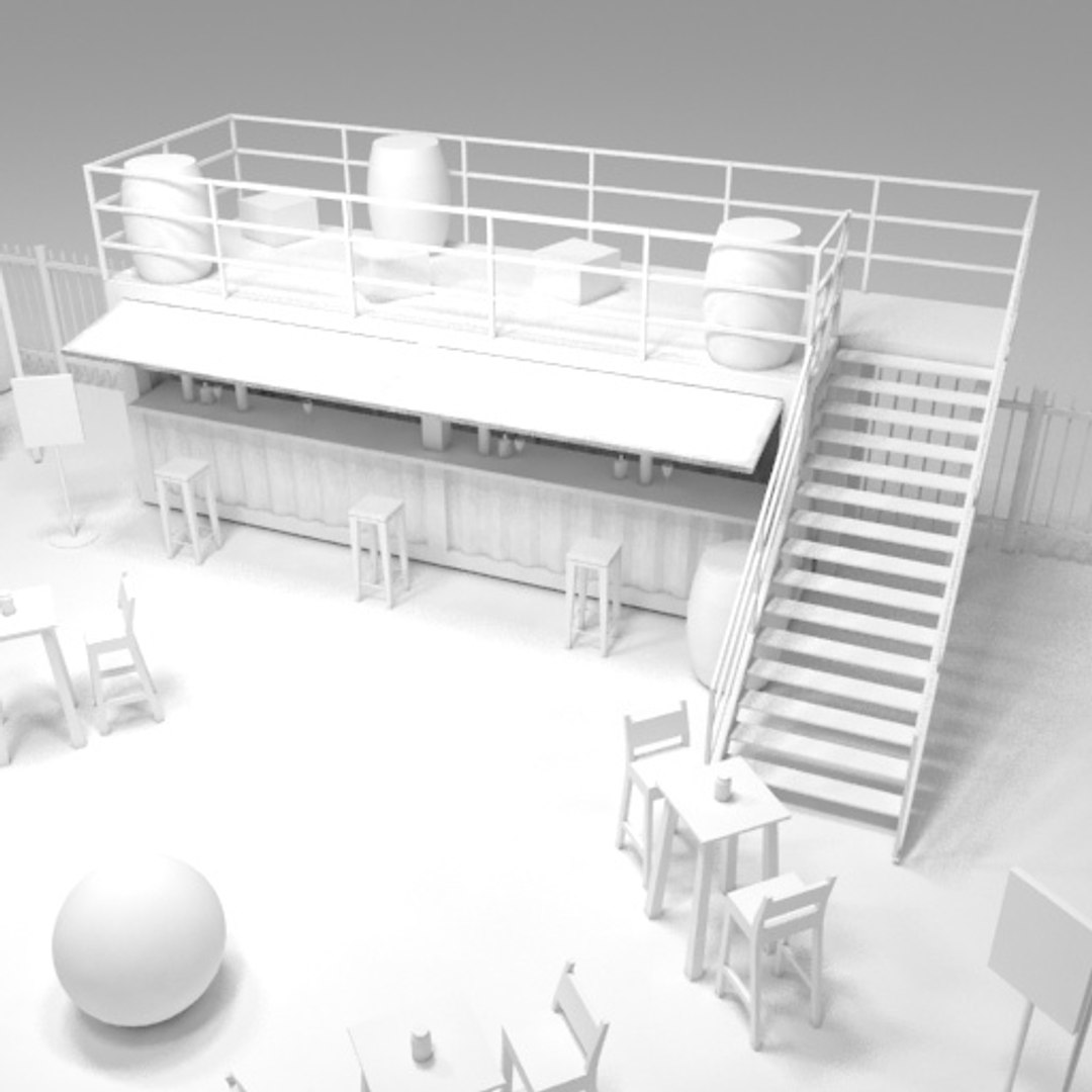 3D Container Bar Furnitures - TurboSquid 1482814
