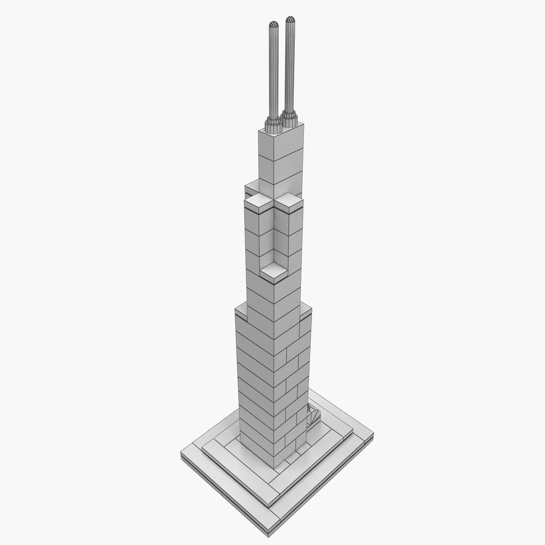 Lego Willis Tower 3D Model - TurboSquid 1167111