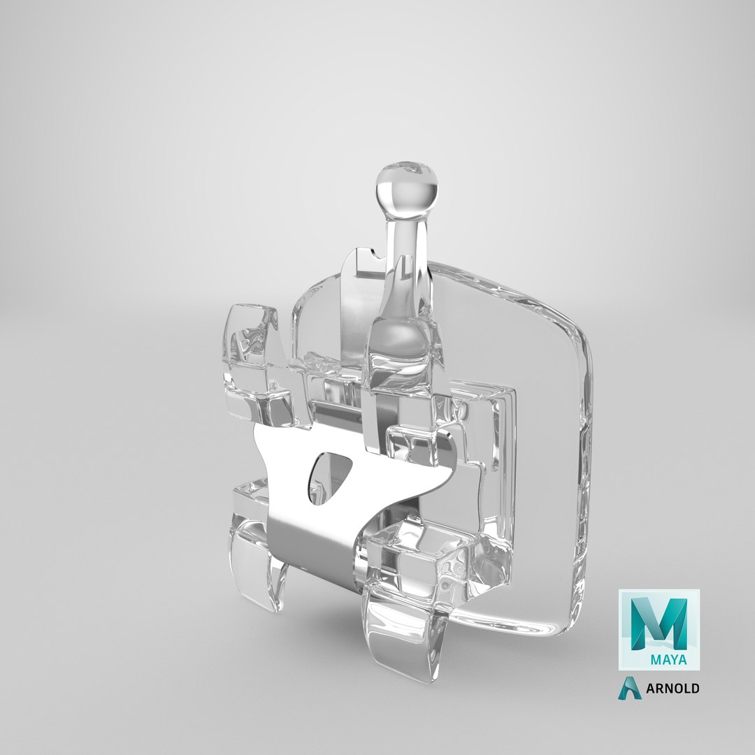3D Model Ceramic Self Ligating Dental Braces Bracket V02 - TurboSquid ...
