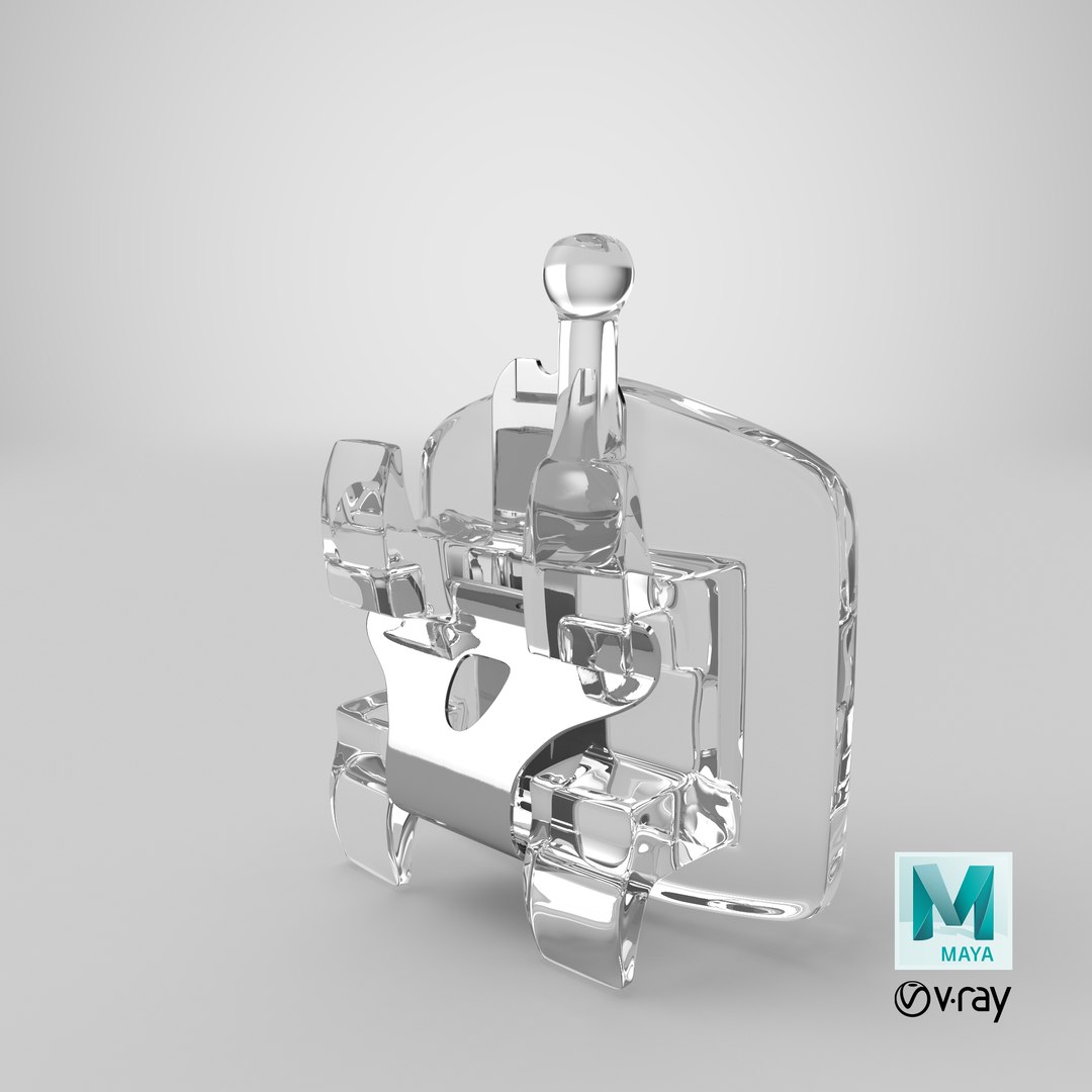 3D Model Ceramic Self Ligating Dental Braces Bracket V02 - TurboSquid ...
