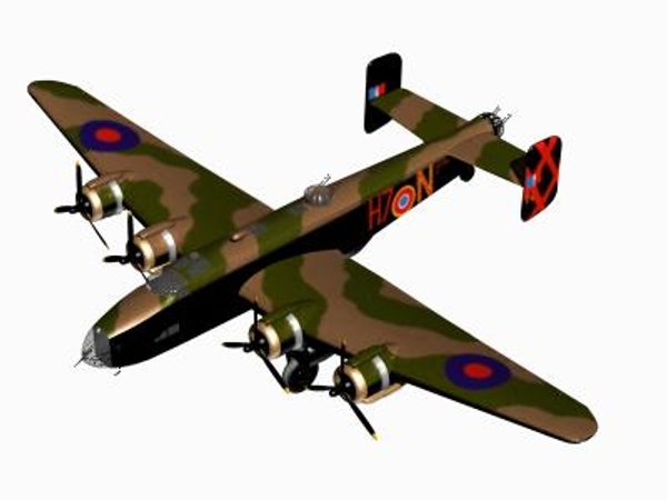 handley page halifax bomber 3d model
