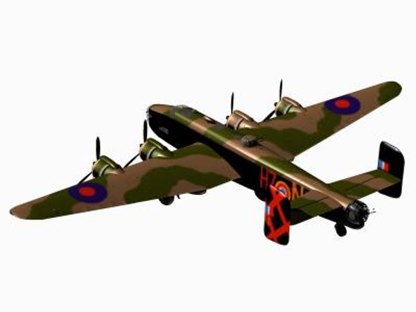 handley page halifax bomber 3d model