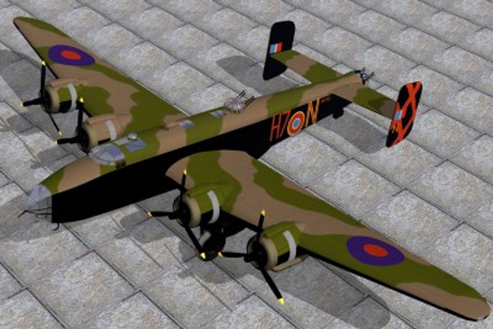 Handley Page Halifax Bomber 3d Model