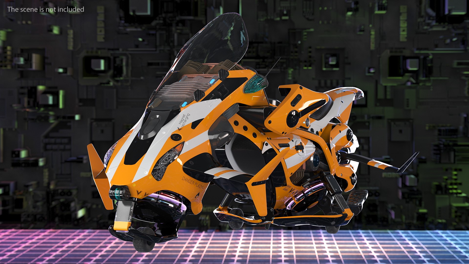 Scifi Fly Motorcycle Yellow Rigged For Cinema 4D 3D Model - TurboSquid ...