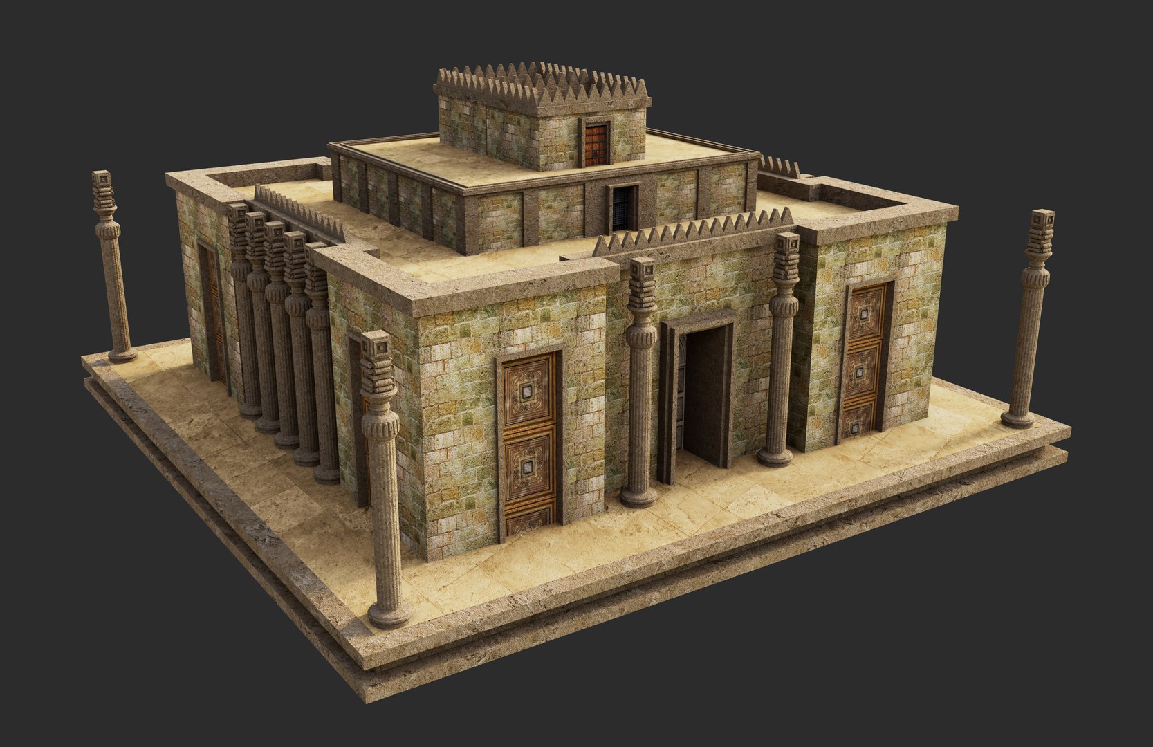 Ancient Persian Building 3D Model - TurboSquid 2366000