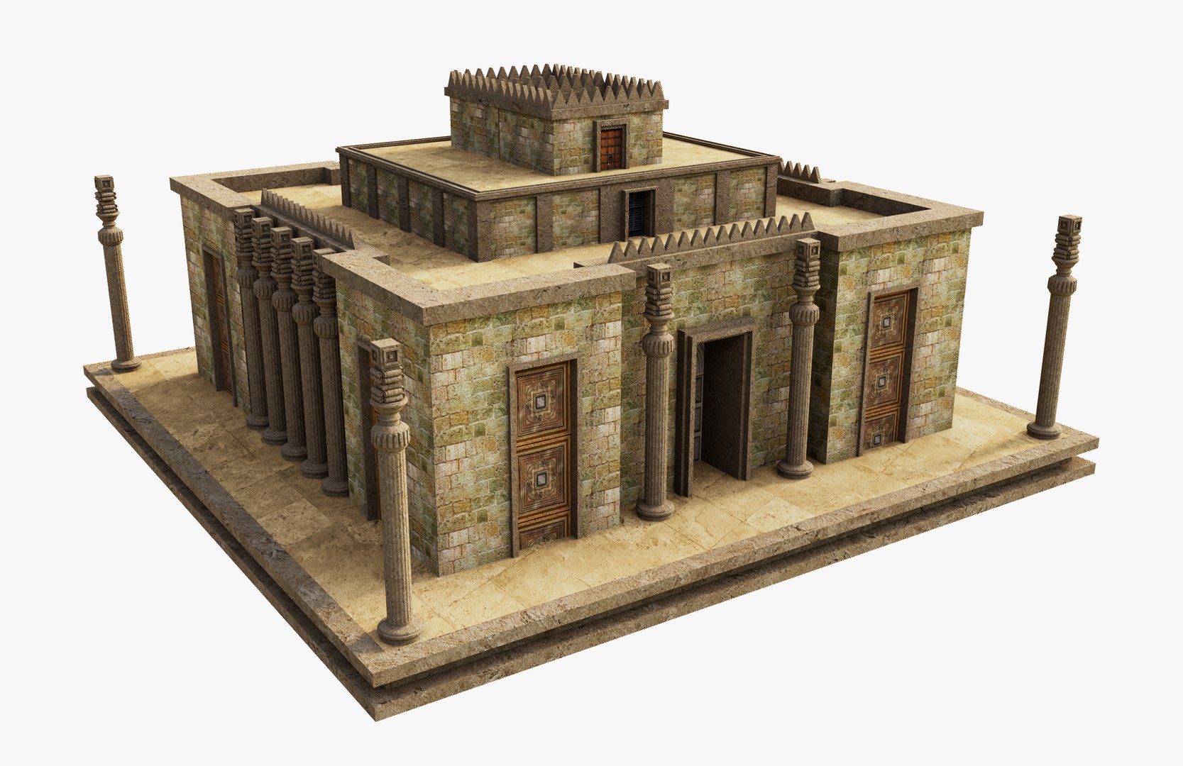 Ancient Persian Building 3D Model - TurboSquid 2366000