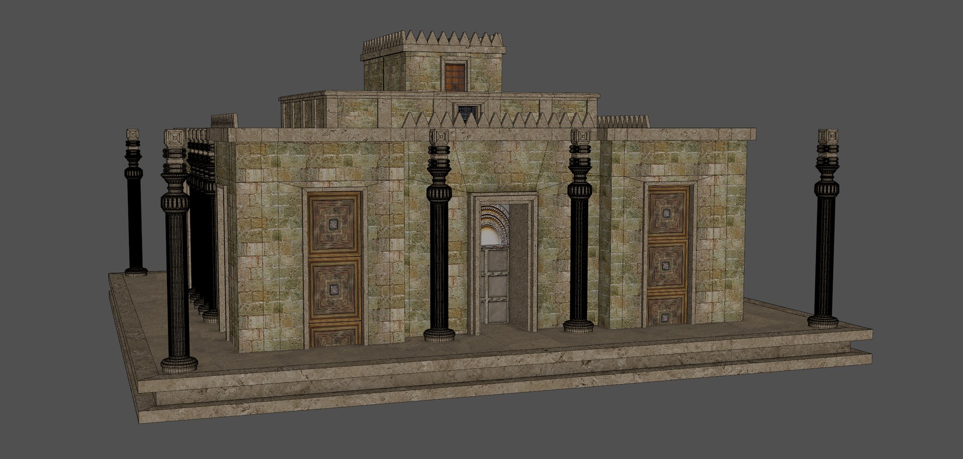 Ancient Persian Building 3D Model - TurboSquid 2366000