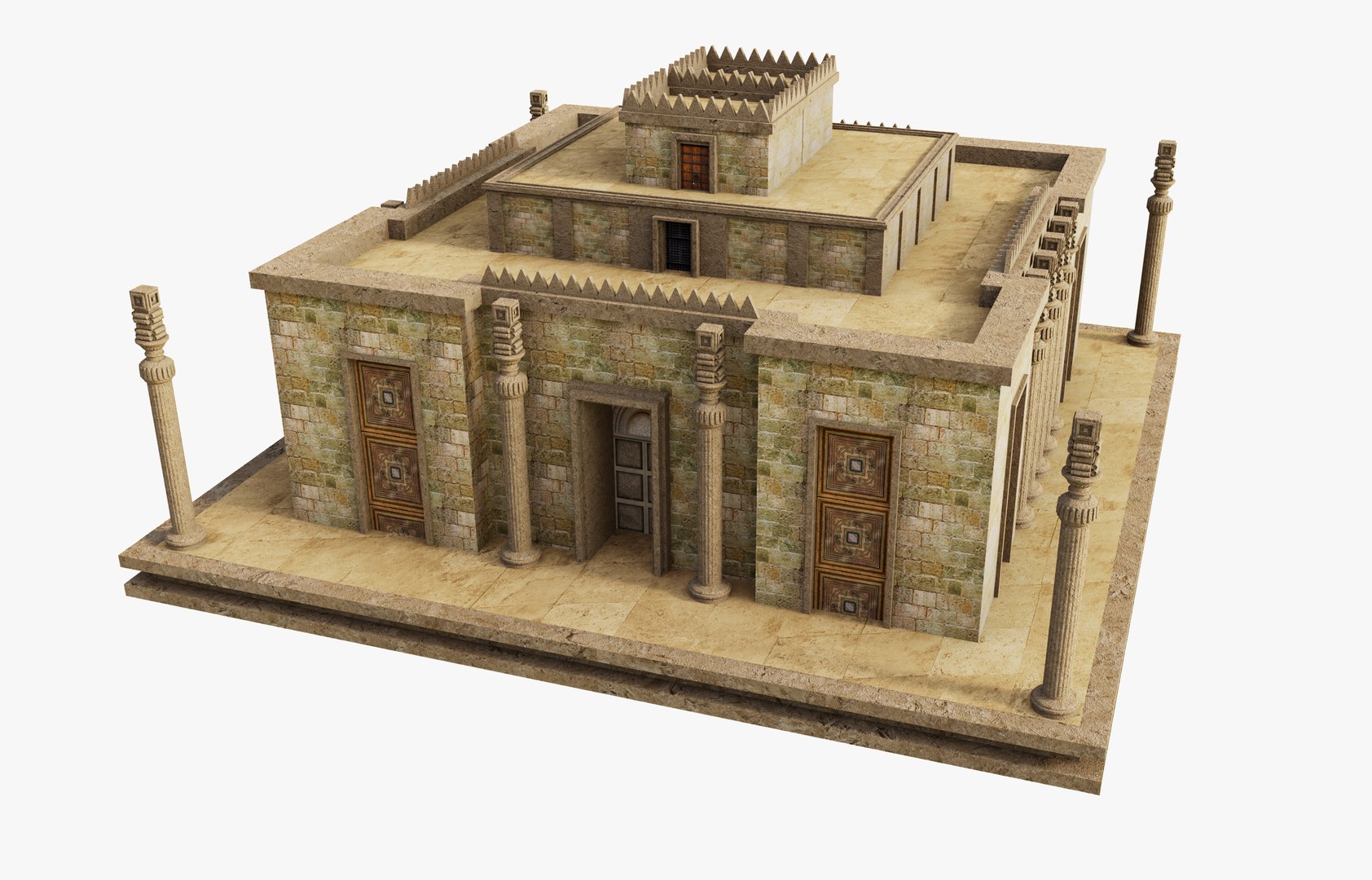 Ancient Persian Building 3D Model - TurboSquid 2366000