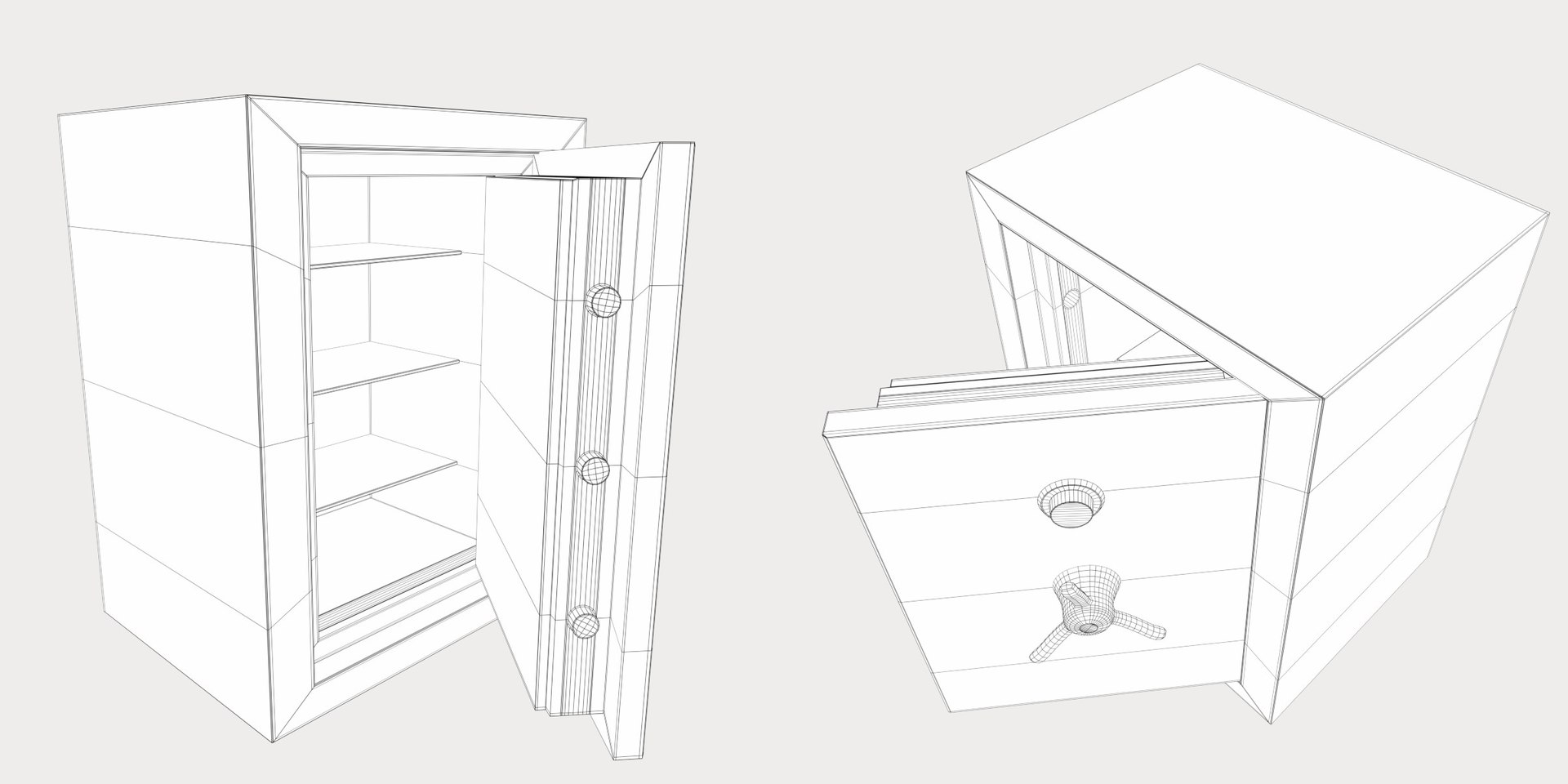 3D safe safety vault 3 - TurboSquid 1193133