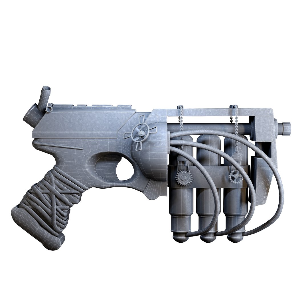 3D Steampunk Gun Tutorial - TurboSquid 1950359