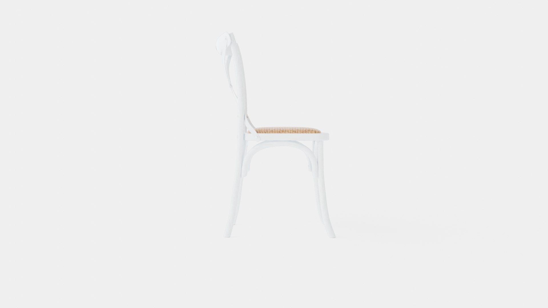 3D Model Cross Dining Chair White - TurboSquid 2264150