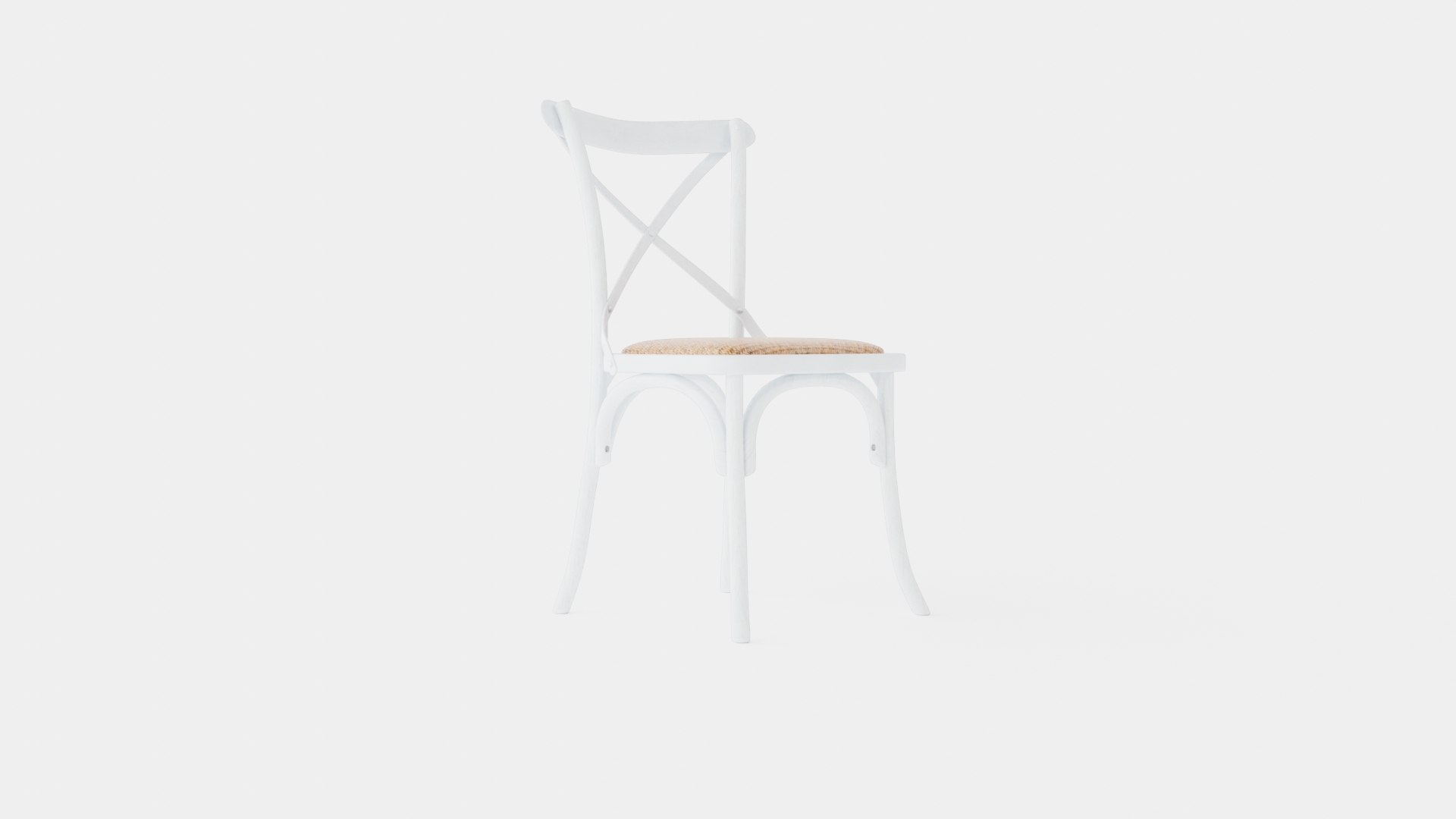 3D Model Cross Dining Chair White - TurboSquid 2264150
