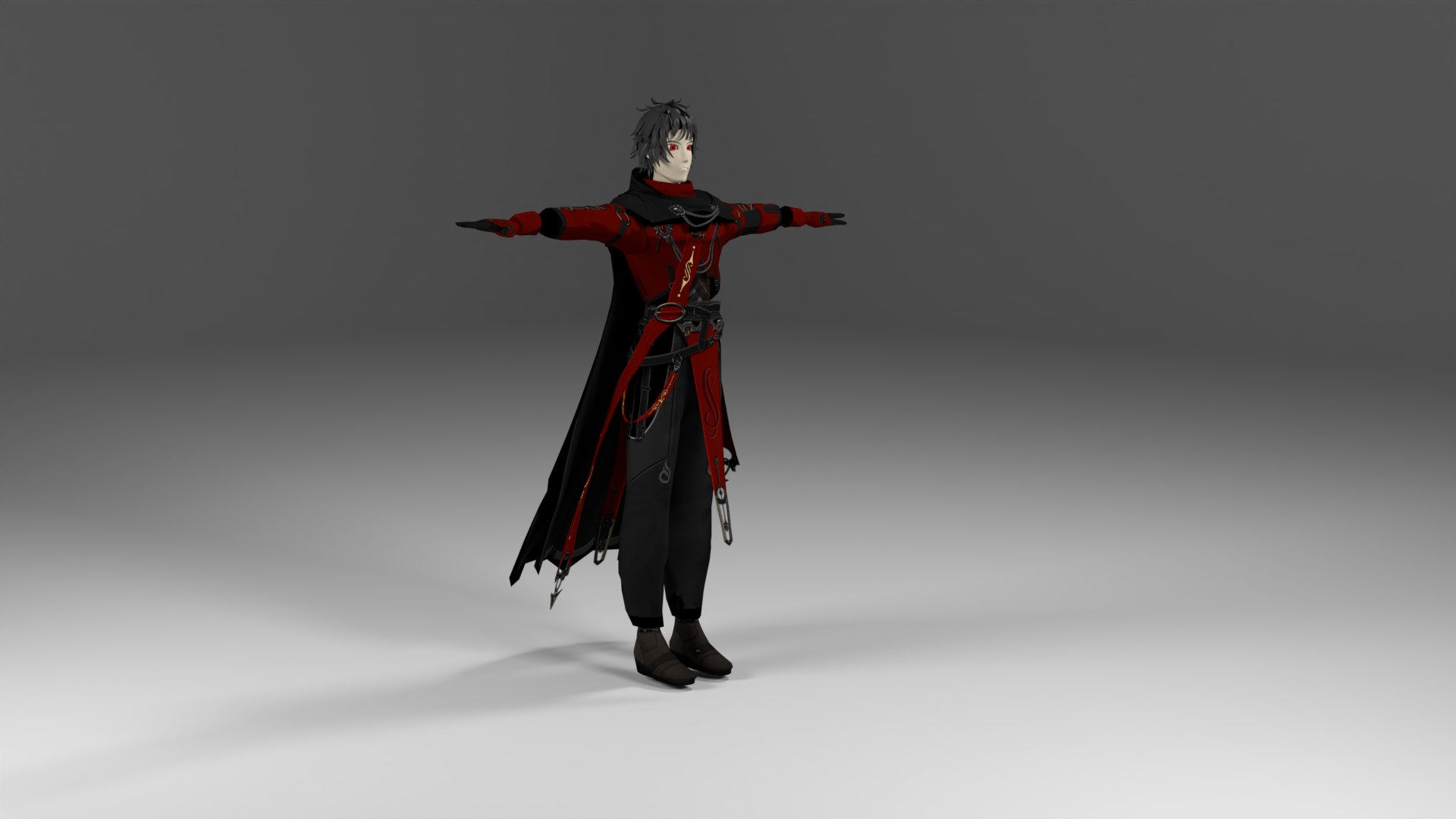 Kyo Crimson Samurai Style Outfit Character 3D Model - TurboSquid 2219224