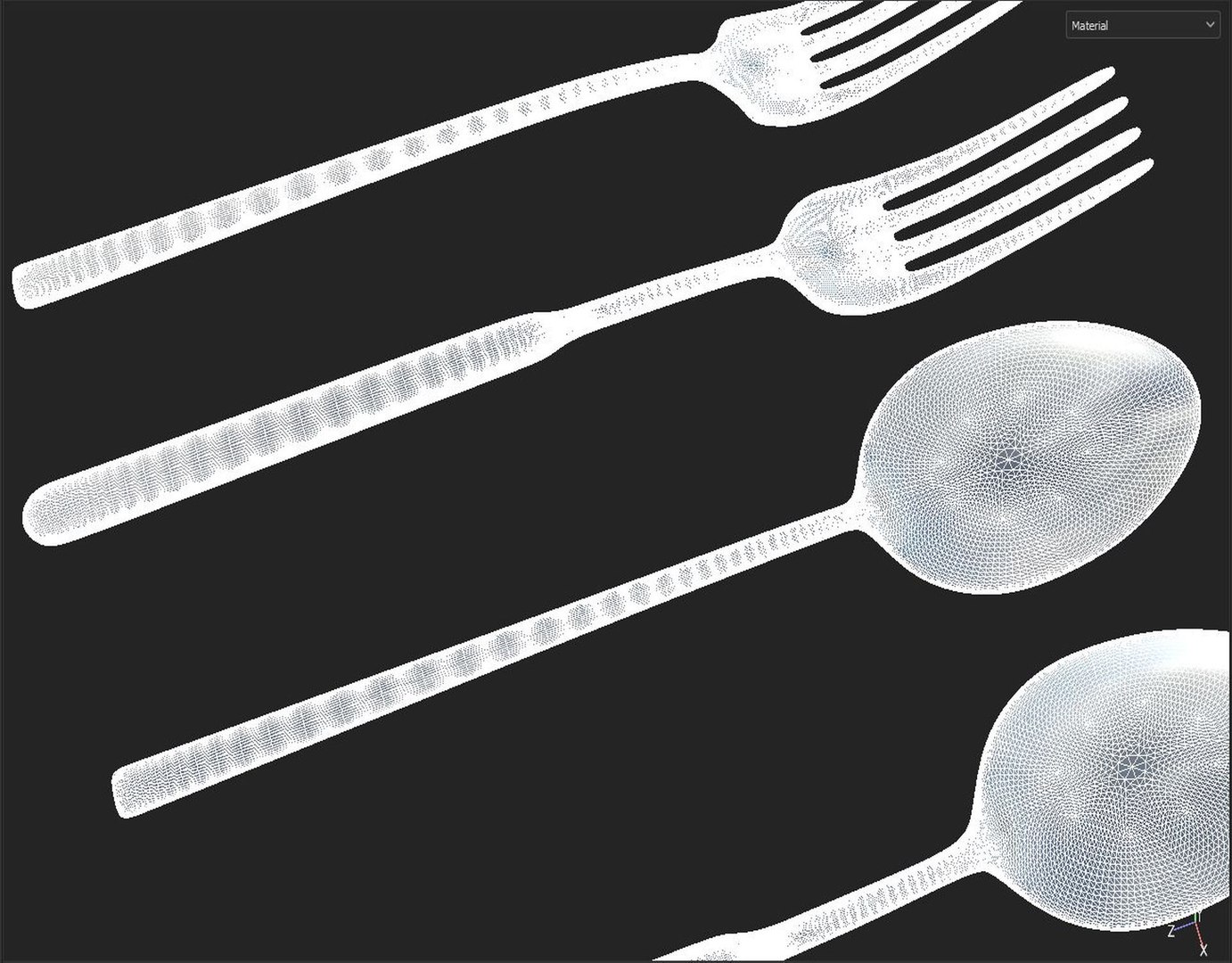 3D Model Simple Cutlery Set - TurboSquid 2387483