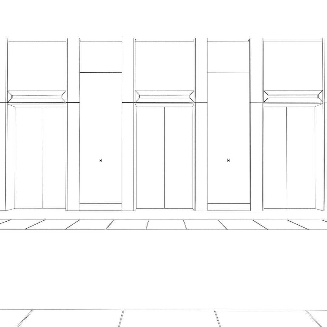 3d Elevator Lobby Model