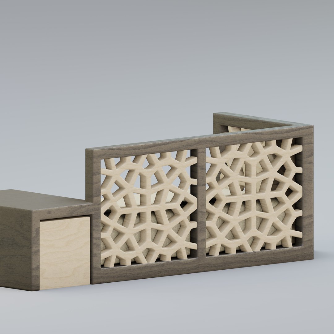 Geometric Pattern Sofa 3D Model - TurboSquid 1742287