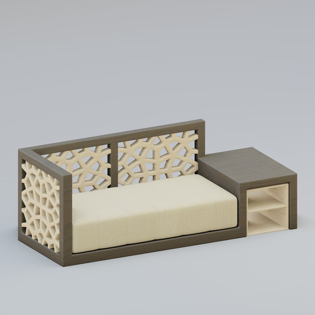 Geometric Pattern Sofa 3D Model - TurboSquid 1742287