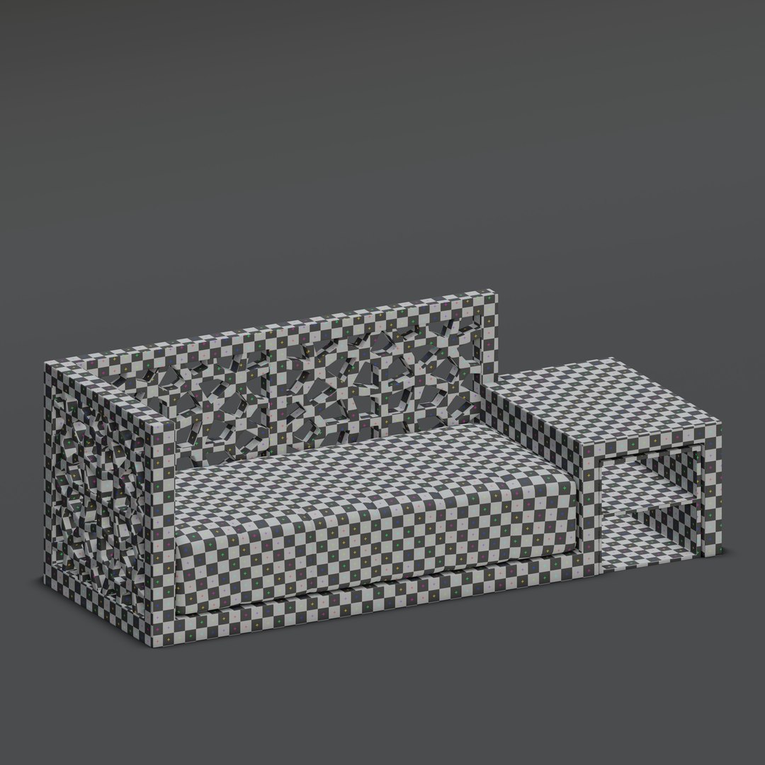 Geometric Pattern Sofa 3D Model - TurboSquid 1742287