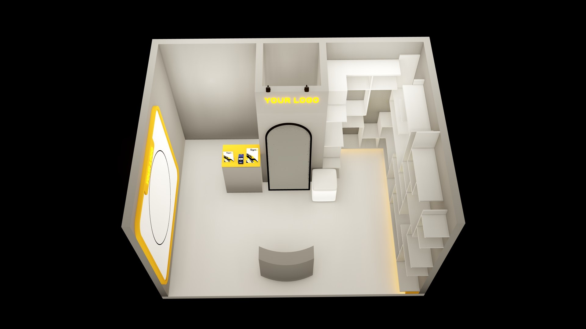 3D model Booth 3x3 simple - TurboSquid 2089352