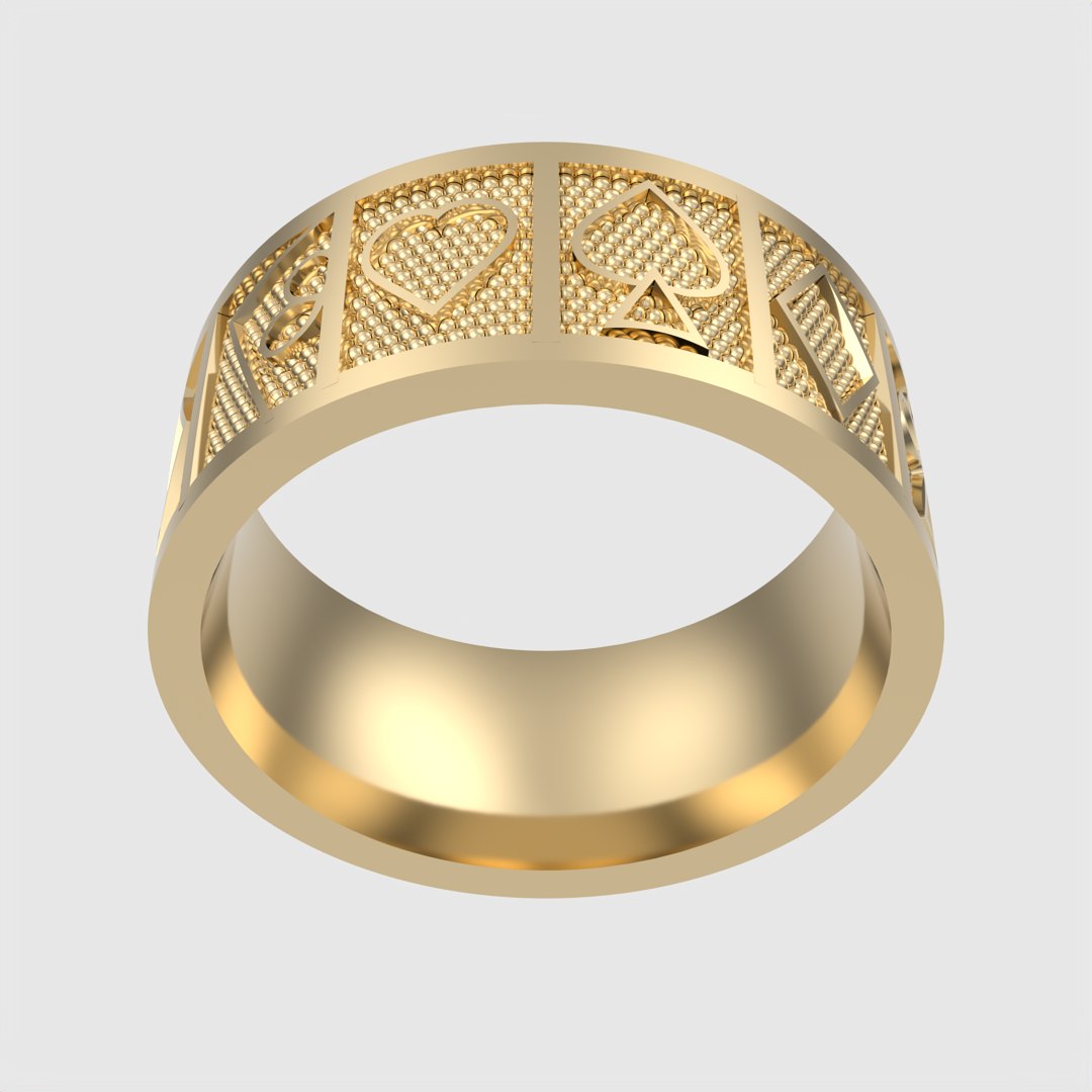 3D Poker Card Suit Ring JDBCo - TurboSquid 2341486