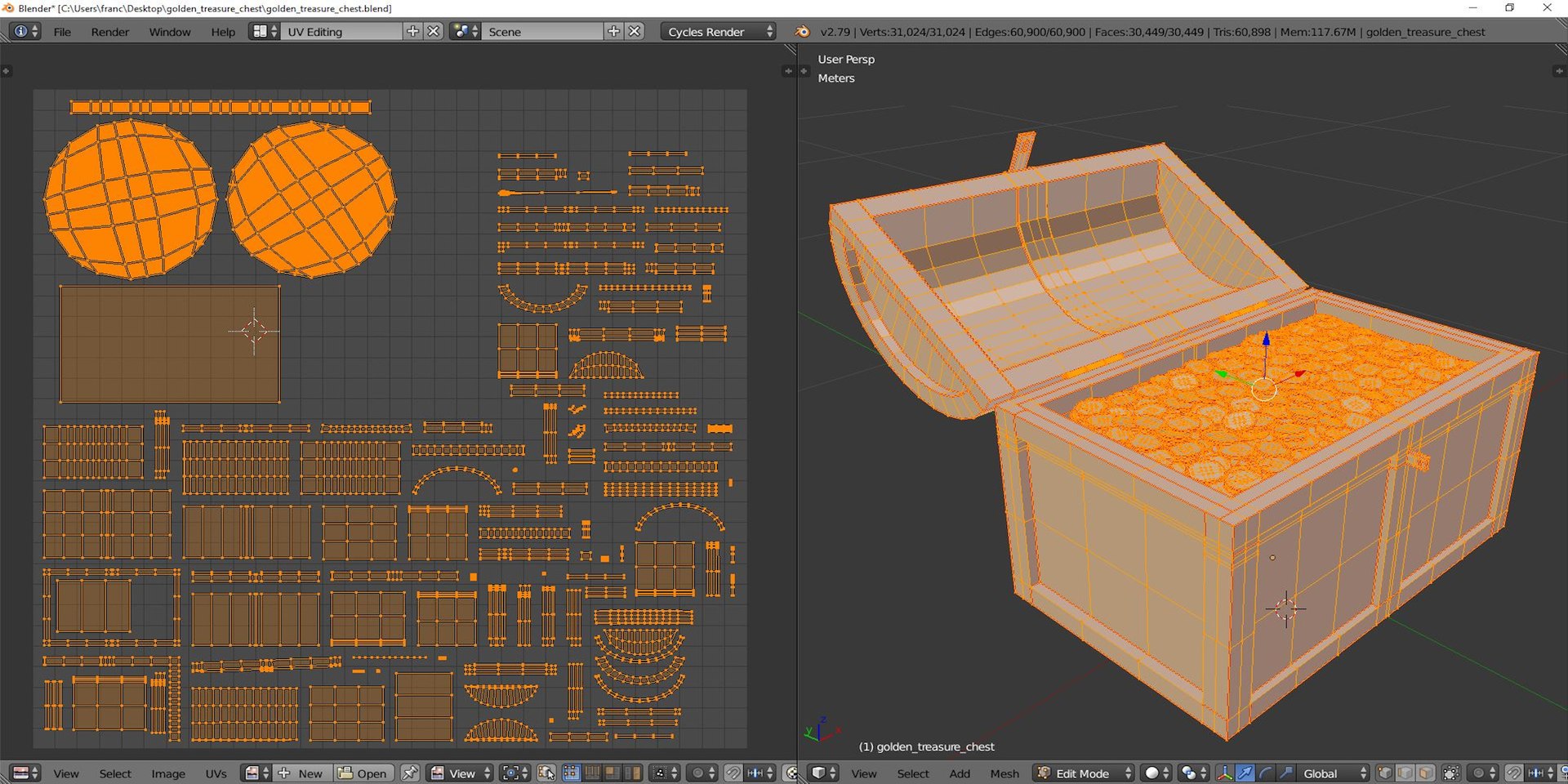 Golden Treasure Chest 3D - TurboSquid 1153722