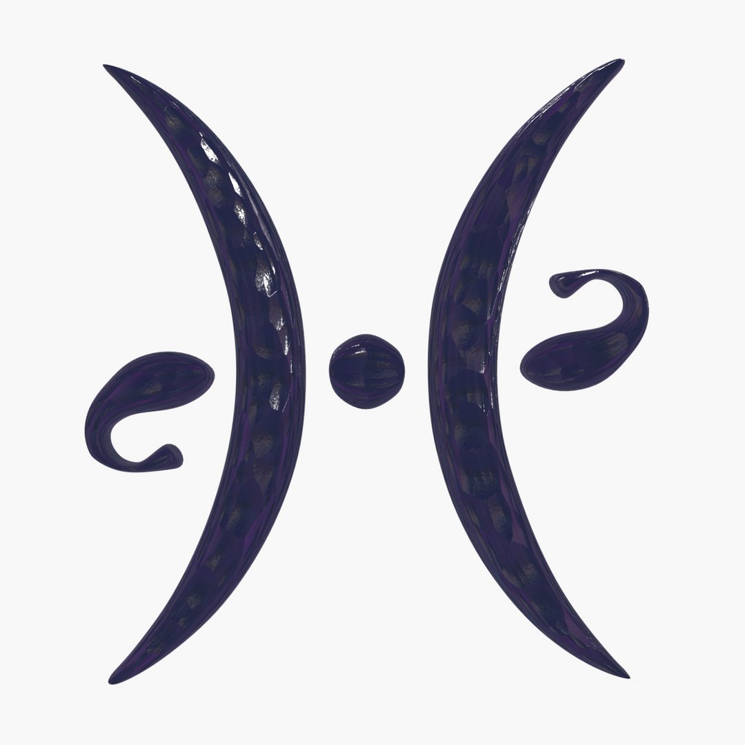 Pisces Zodiac Sign Crystal 3D Model - TurboSquid 2047248