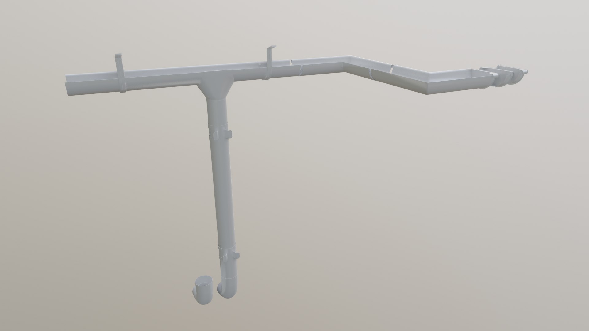 3D Roof Drainage Gutter Model - TurboSquid 1536055