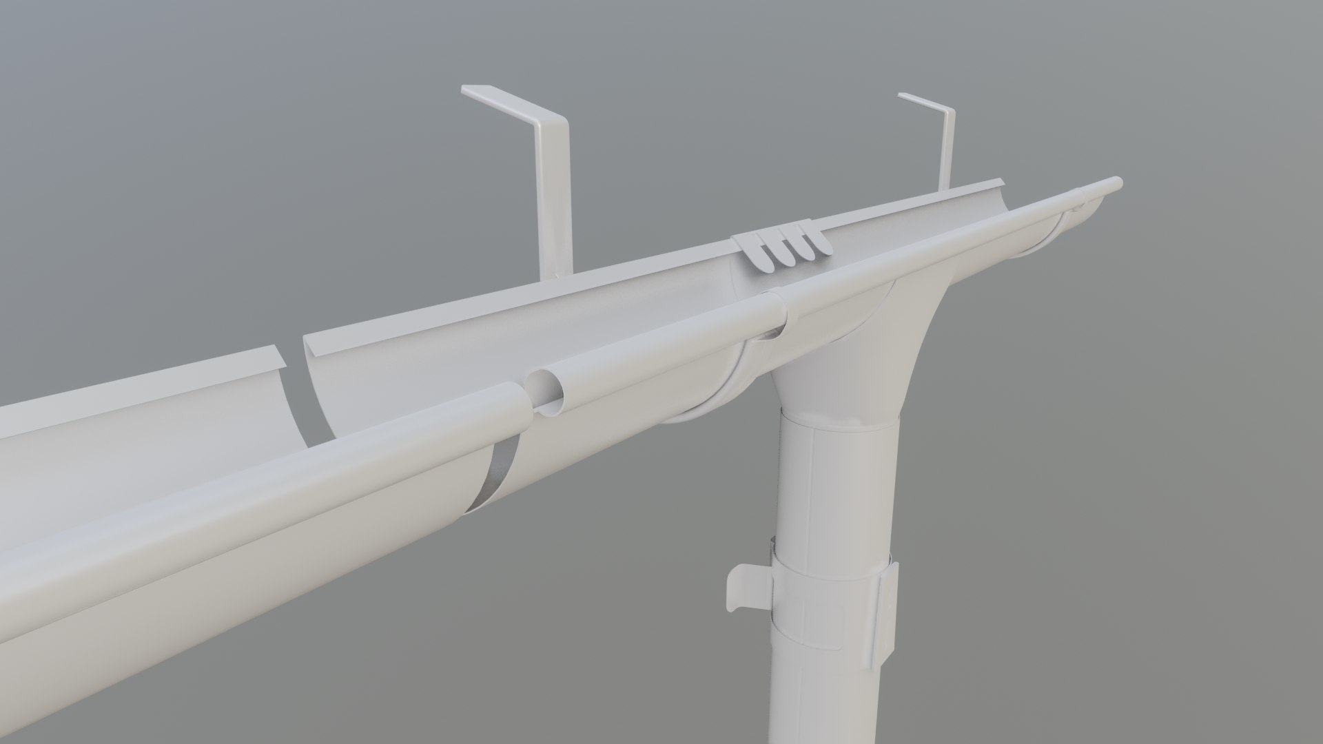 3D Roof Drainage Gutter Model - TurboSquid 1536055