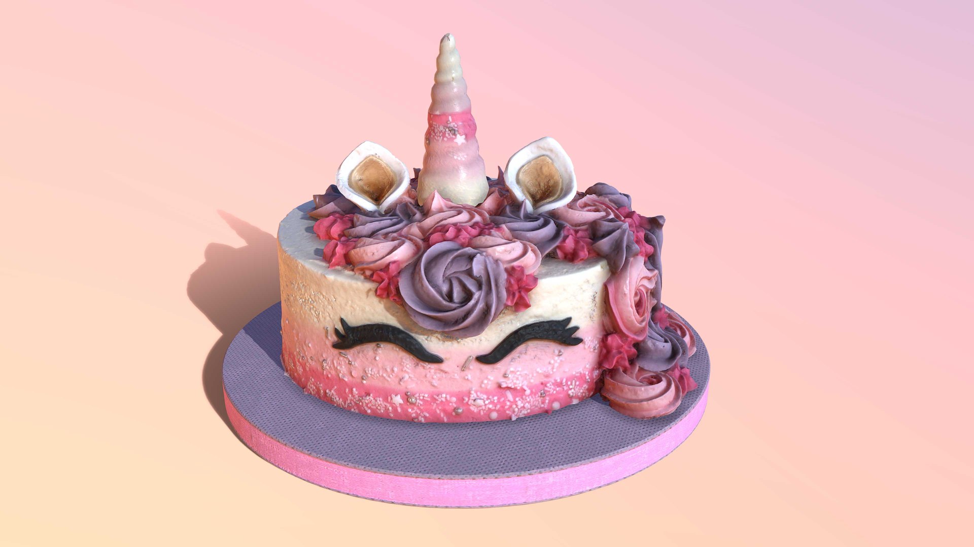 3D Unicorn Cake - TurboSquid 1832804