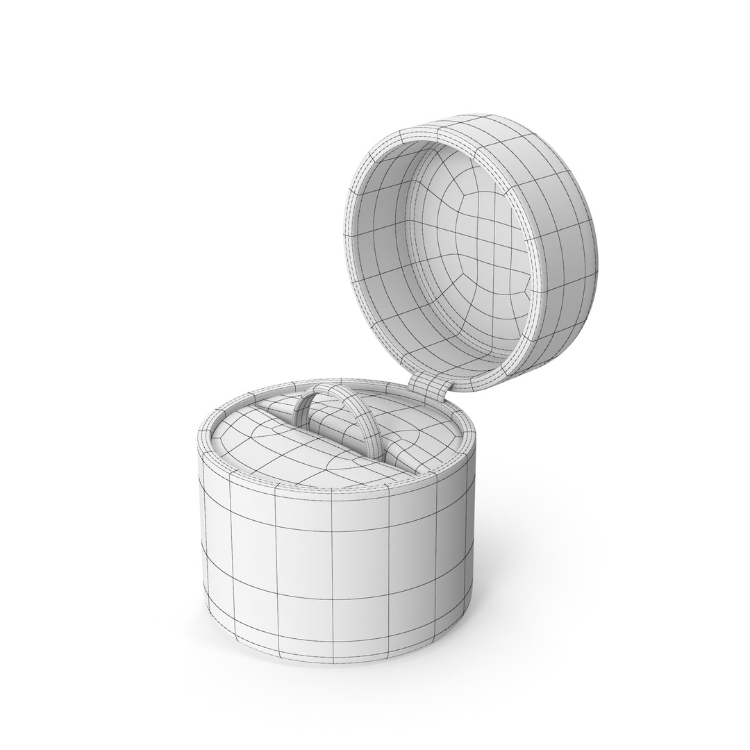 Round Ring Box With Ring 3D - TurboSquid 2166429