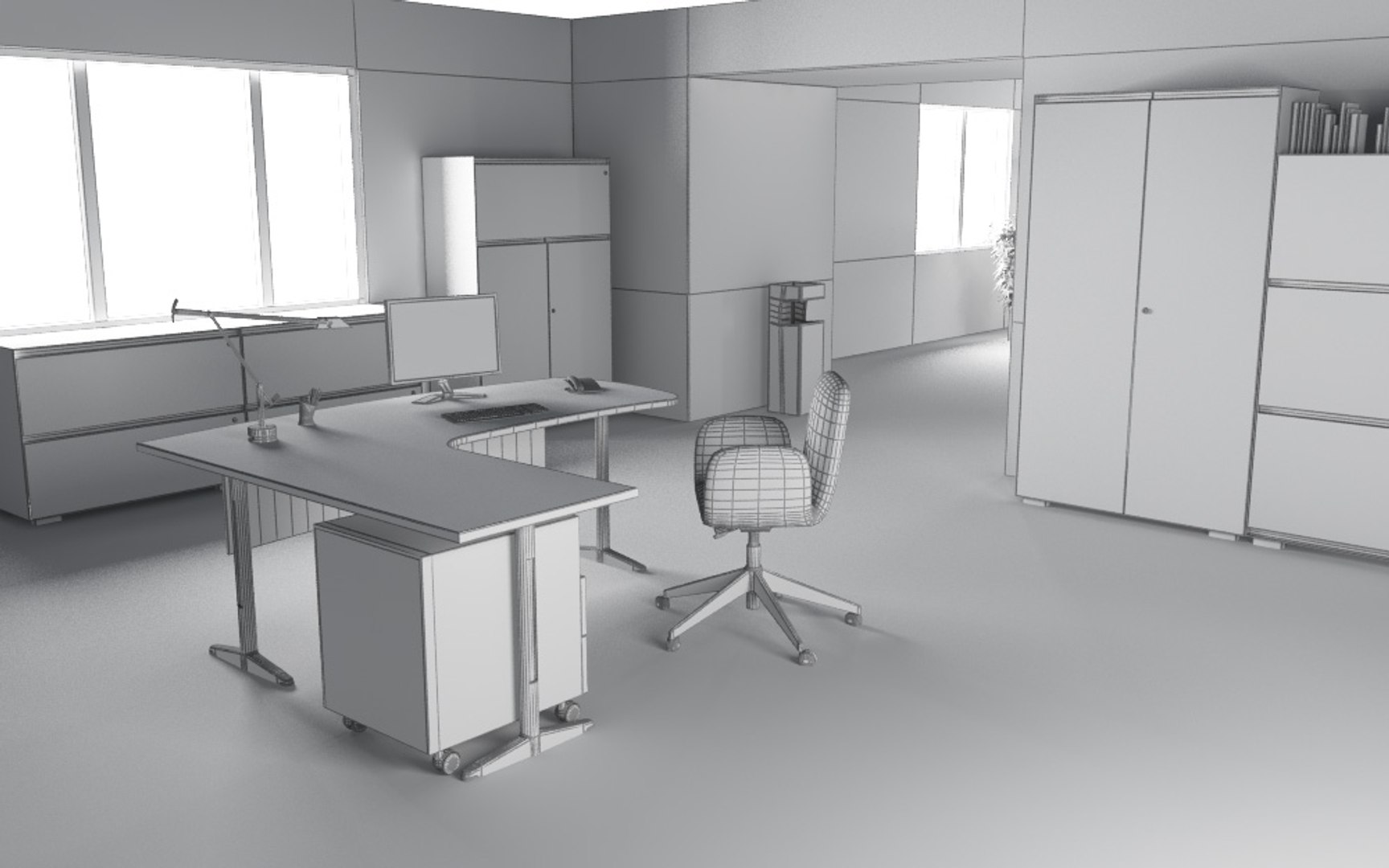 maya office set 04