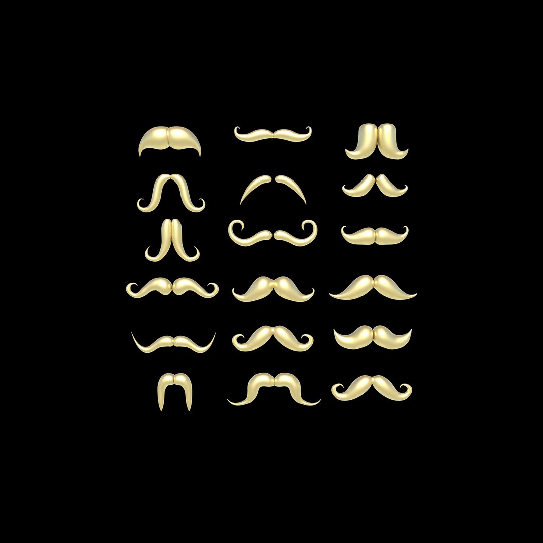 3D Moustache 3D Model Model - TurboSquid 2347951