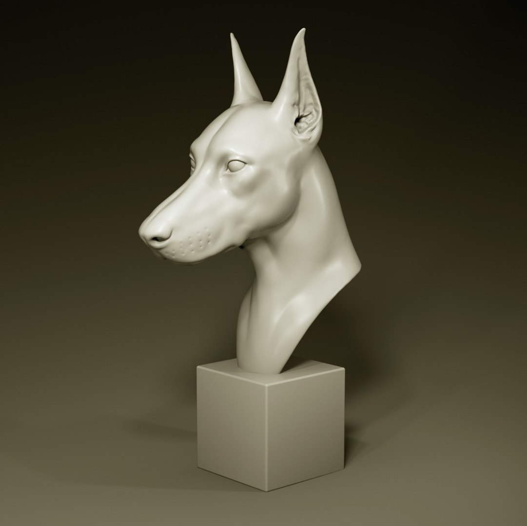 Dog Bust 01 3D Model - TurboSquid 1736450