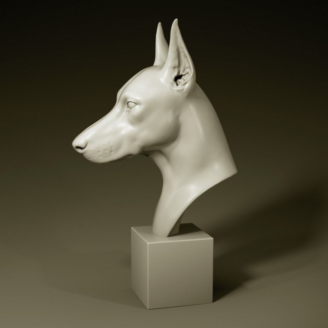 Dog Bust 01 3D Model - TurboSquid 1736450