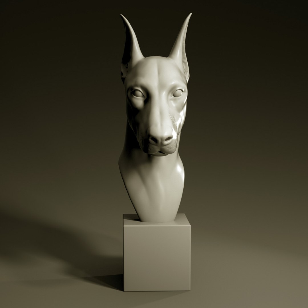Dog Bust 01 3D Model - TurboSquid 1736450