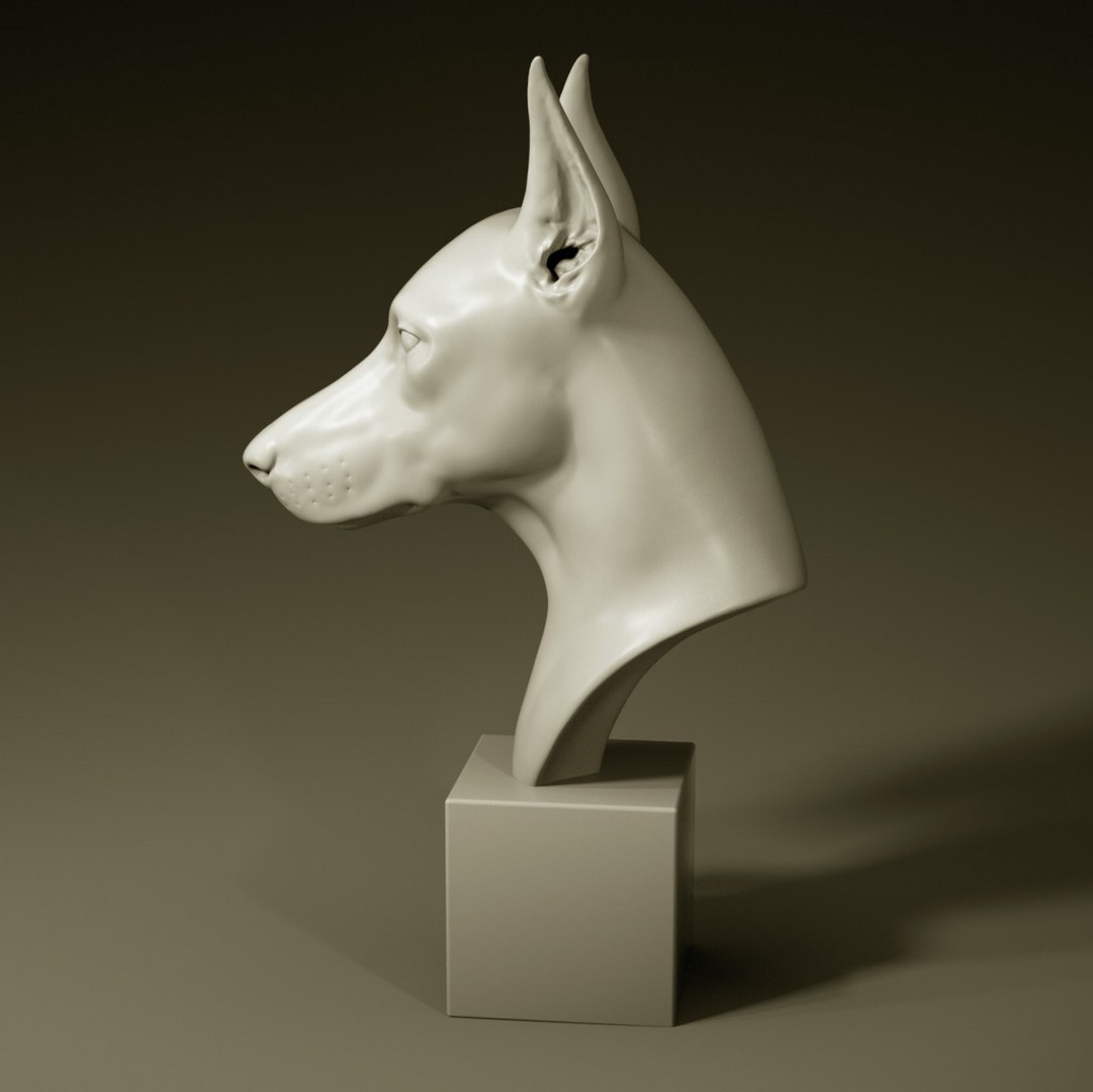 Dog Bust 01 3D Model - TurboSquid 1736450