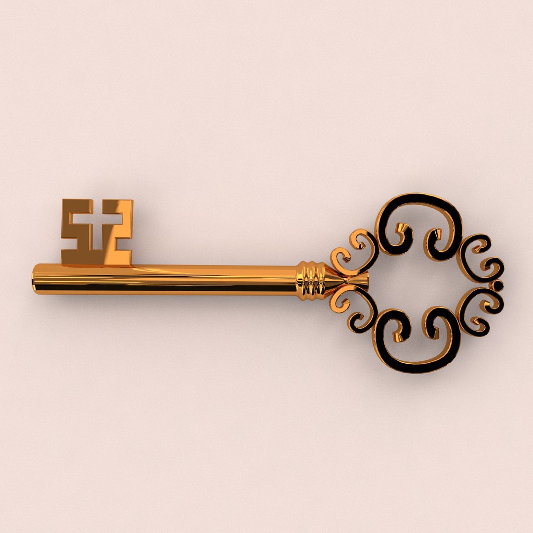 3D Golden Key Model - TurboSquid 1996125