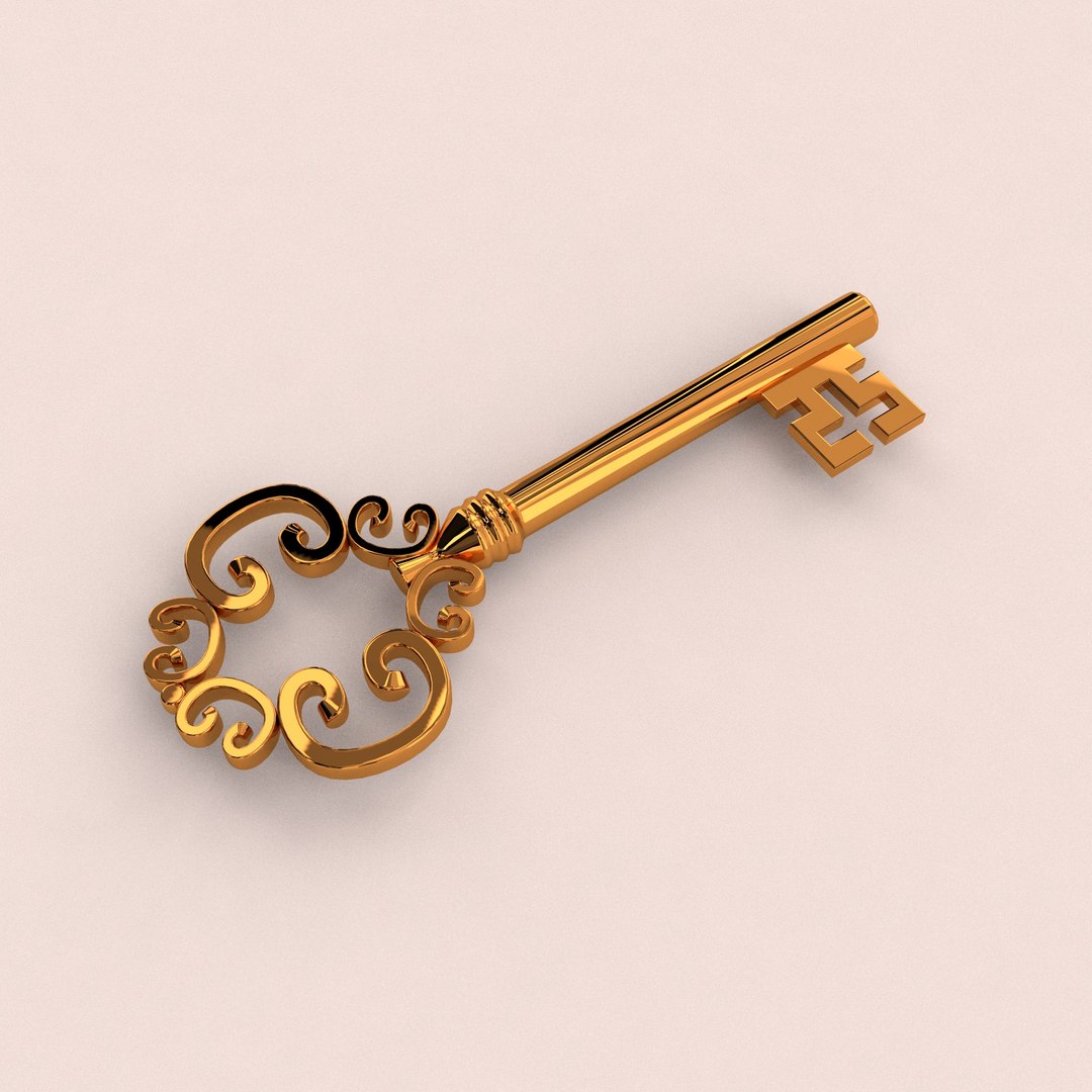 3D Golden Key Model - TurboSquid 1996125