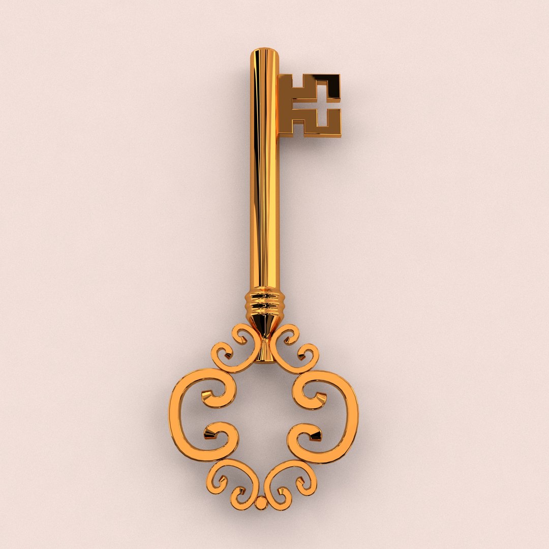 3D Golden Key Model - TurboSquid 1996125