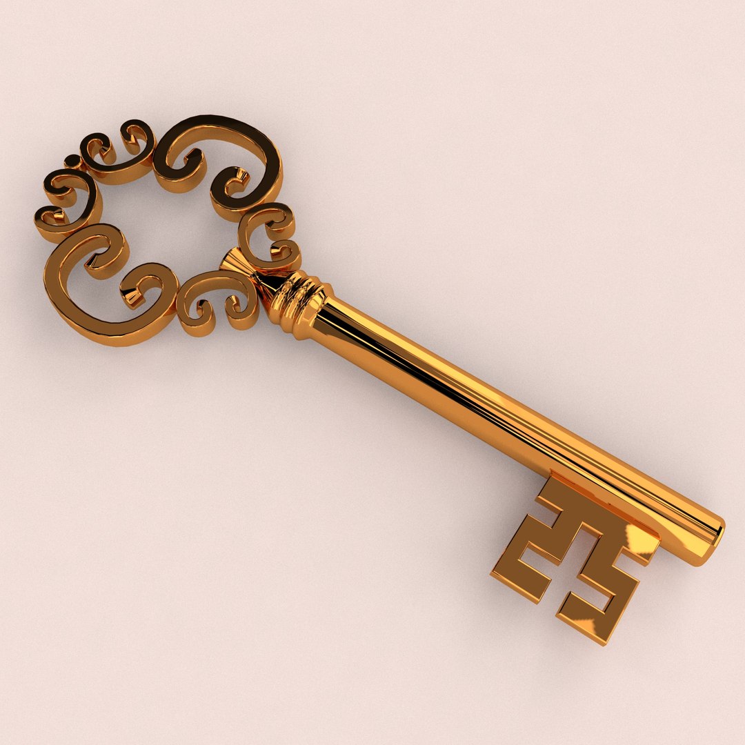 3D Golden Key Model - TurboSquid 1996125