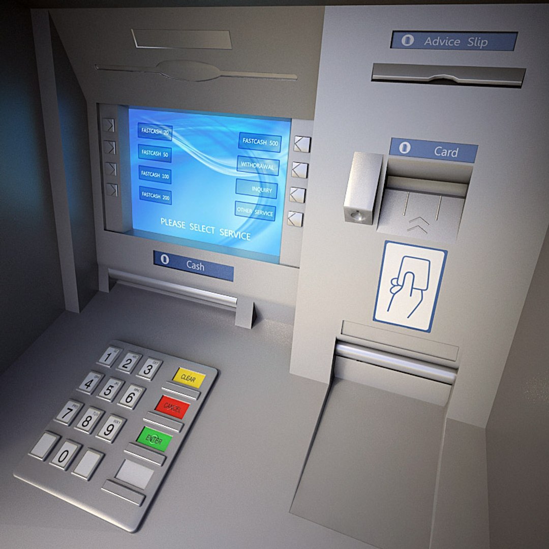 3ds Max Cash Machine Atm