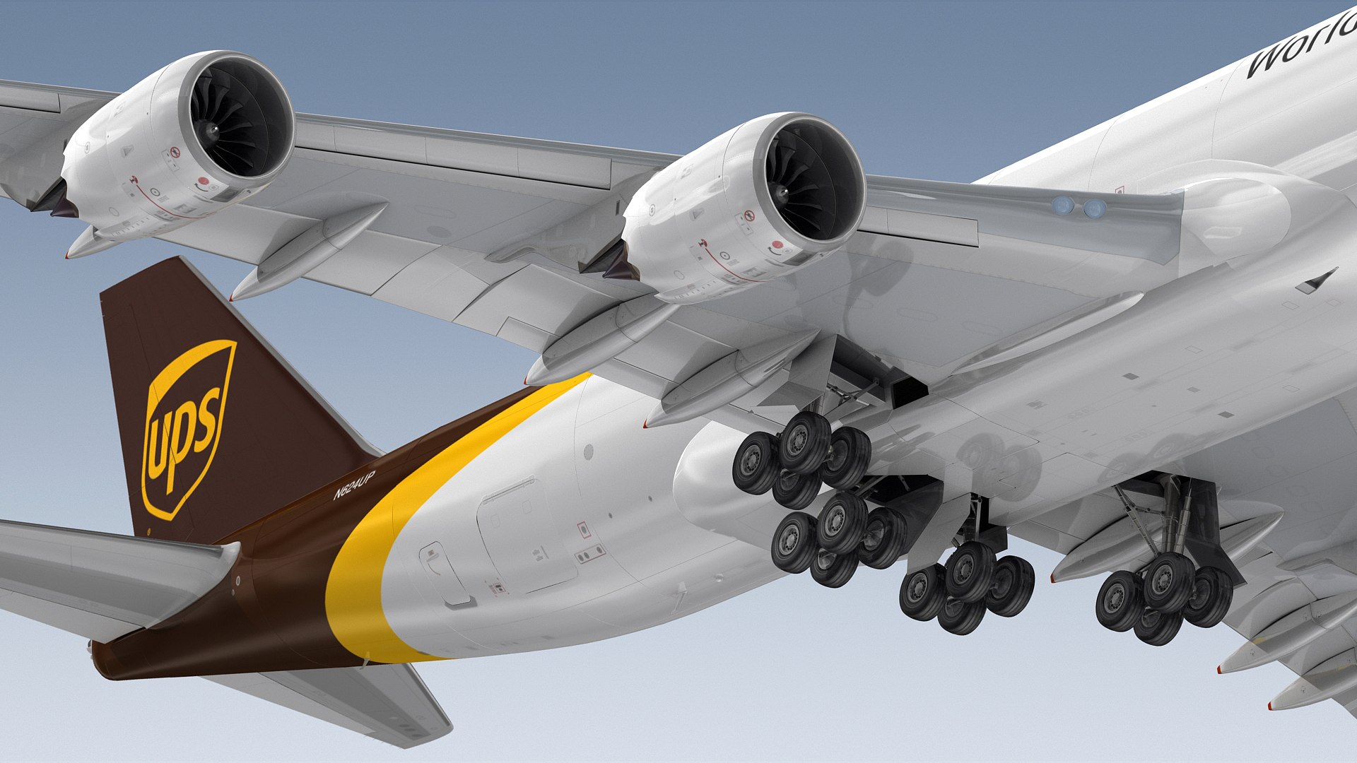 3D Boeing 747-8F UPS - TurboSquid 2156385