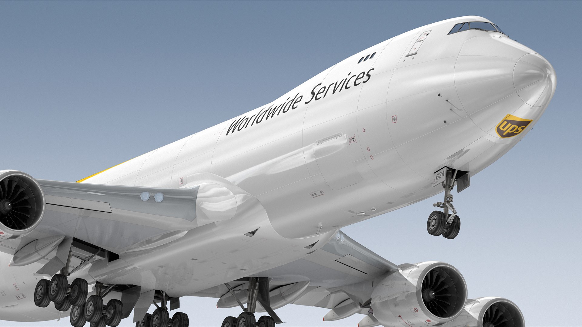 3D Boeing 747-8F UPS - TurboSquid 2156385