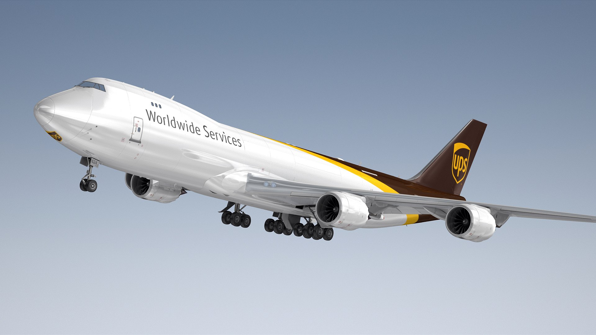 3D Boeing 747-8F UPS - TurboSquid 2156385