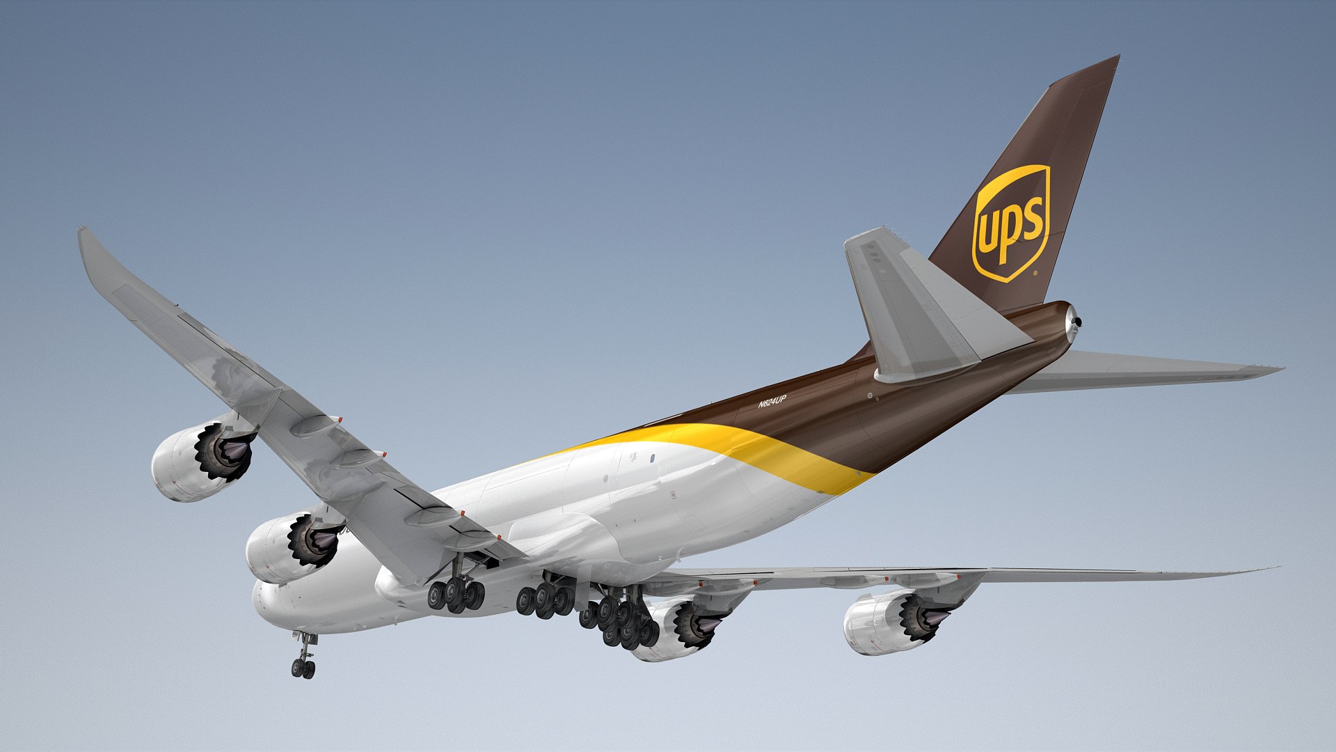 3D Boeing 747-8F UPS - TurboSquid 2156385