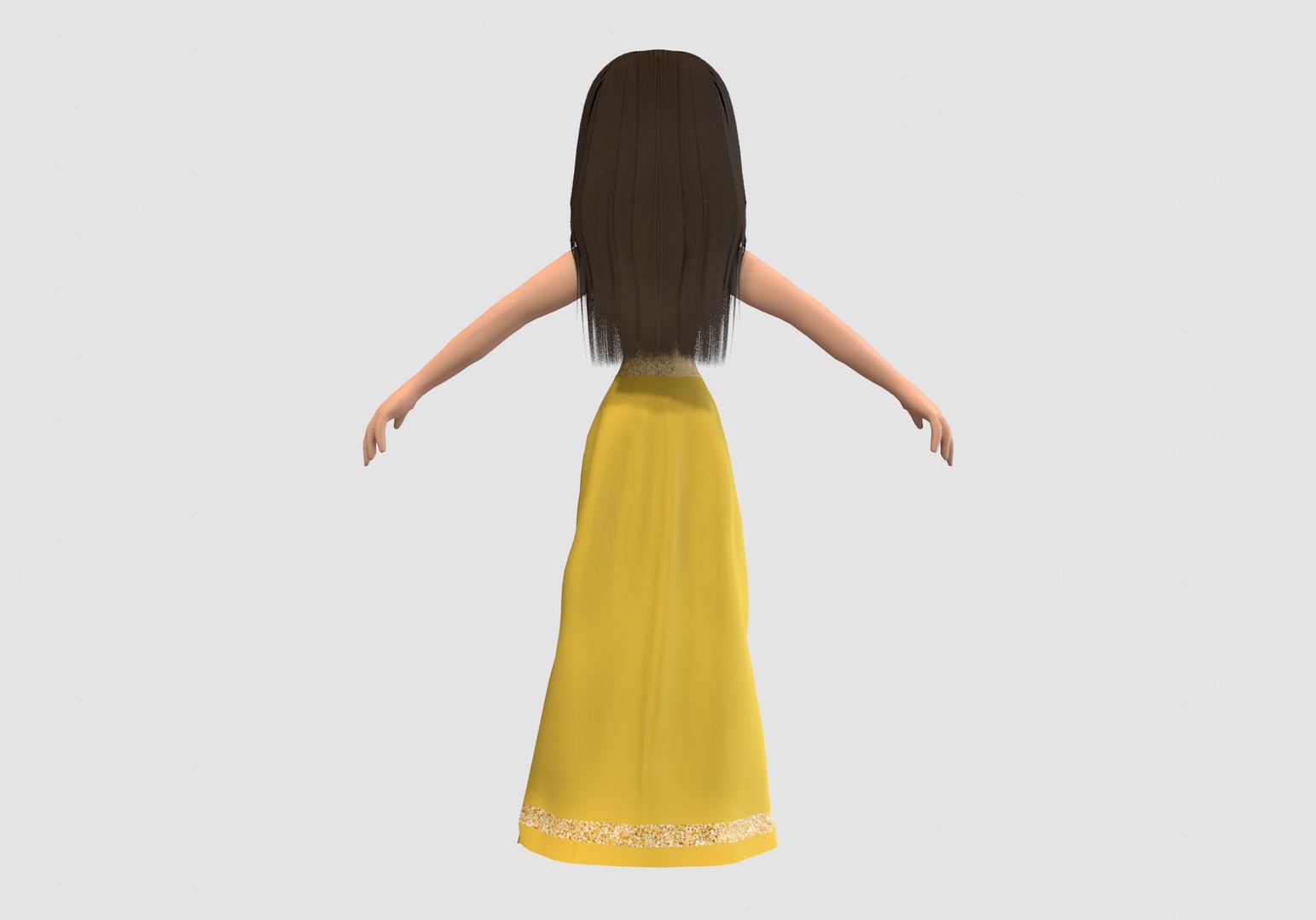 Princess Cartoon Girl 3D Model - TurboSquid 1917612