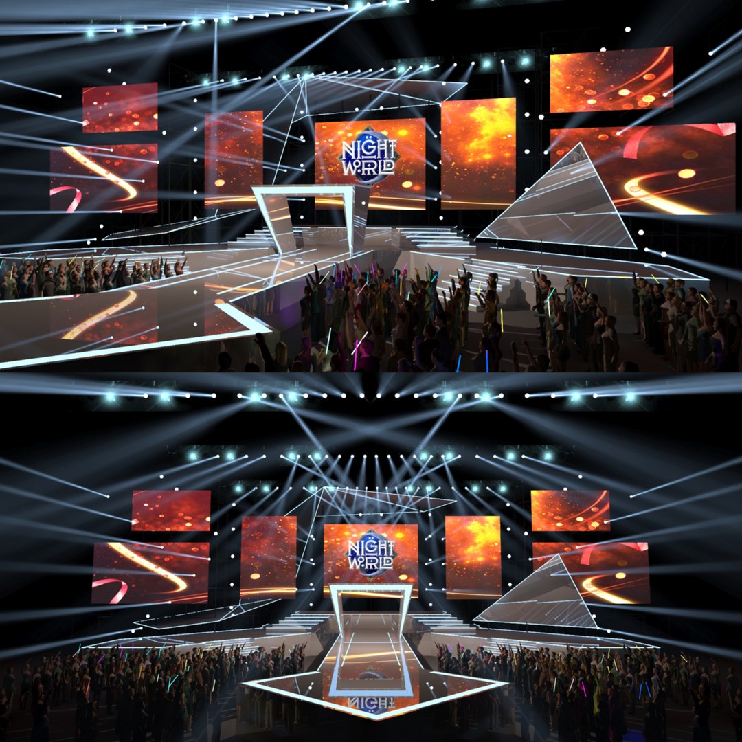 3D Model Stage Truss Meeting Hall Event T Station Show Concert ...